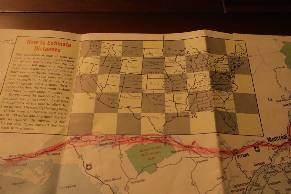 Esso United States Interstate Highway System 1964 25x24 Paper Road Map ...