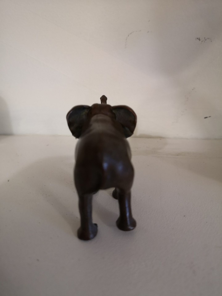 3.2" old Chinese bronze fengshui propitious wealth animal elephant ...