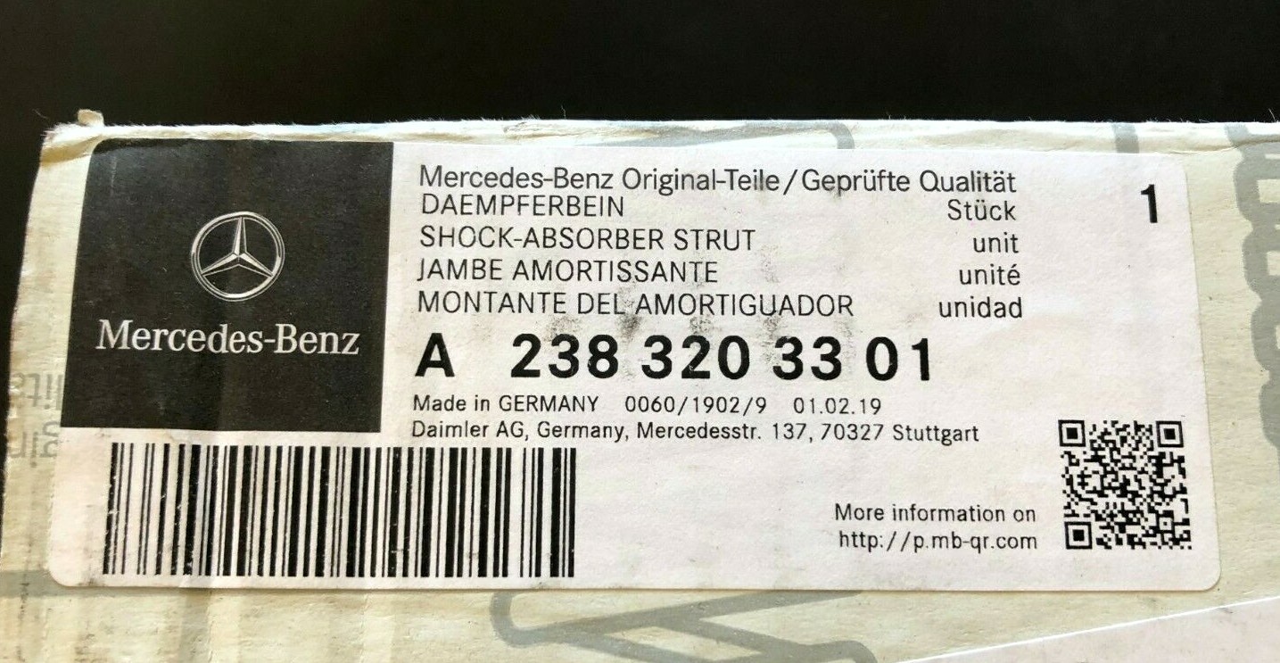 2019 MERCEDES E450 E53 SUSPENSION SHOCK ABSORBER STRUT 2383204200 ...