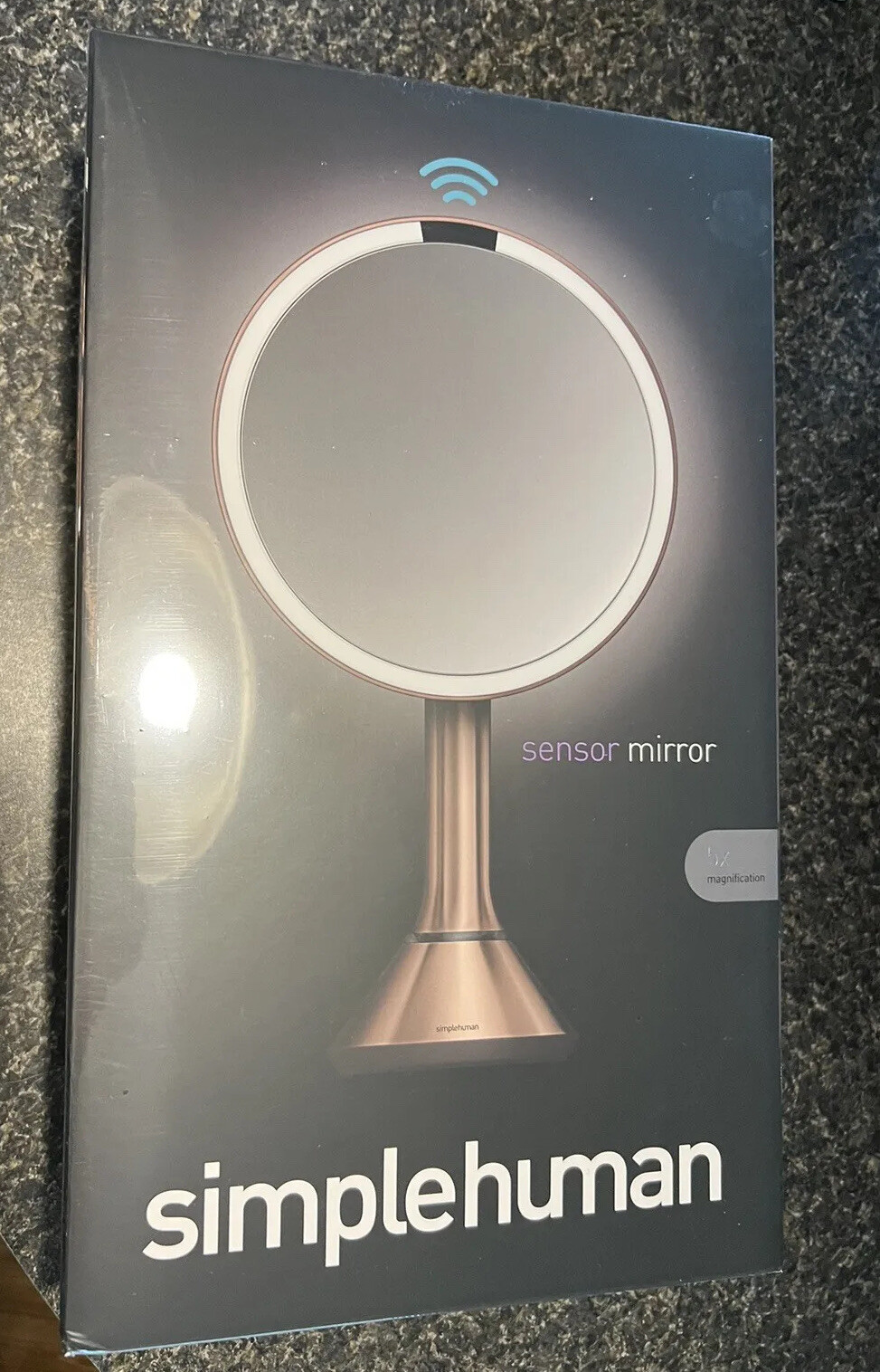 simplehuman Sensor Mirror with Touch-Control Brightness - Rose Gold ...