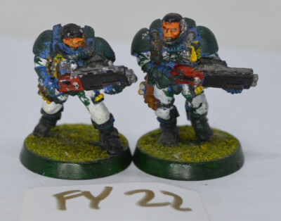 Warhammer 40k Space Marines, Firstborn Dark Angels Metal Scout x2 OOP ...