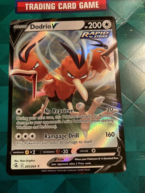 Pokémon TCG Dodrio V Fusion Strike 201/264 Holo Ultra Rare for sale ...