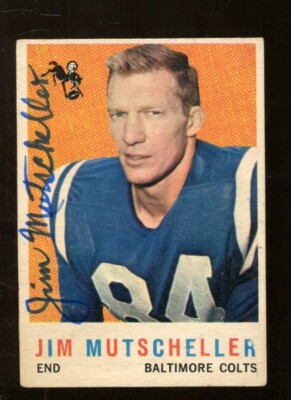 Jim Mutscheller Signed 1959 Topps #89 Autographed Colts 47086 | eBay