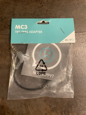 Movo MC3 3.5mm TRS to TRRS Adapter - Microphone Adapter for iPhone and ...