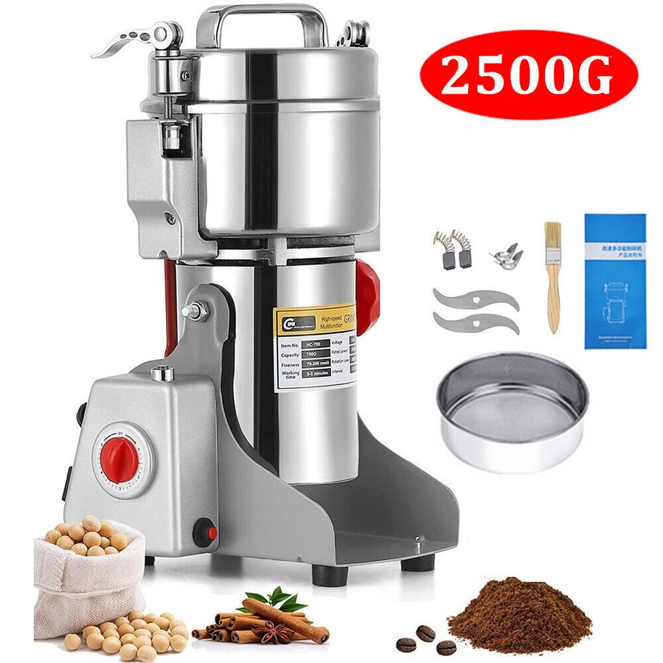 2500g Electric Grain Grinder Spice Mills Commercial Superfine Powder ...