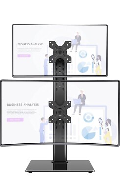 MOUNTUP Vertical Dual Monitor Stand, Stack Two Screens up to 32 inches ...