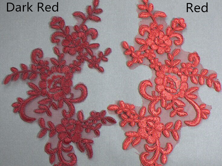 Bridal Evening Dress Lace Applique Floral Corded Wedding Costume DIY ...