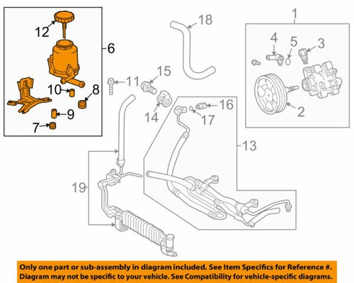 44360-60291 Toyota Reservoir assy, vane pump oil 4436060291, New ...