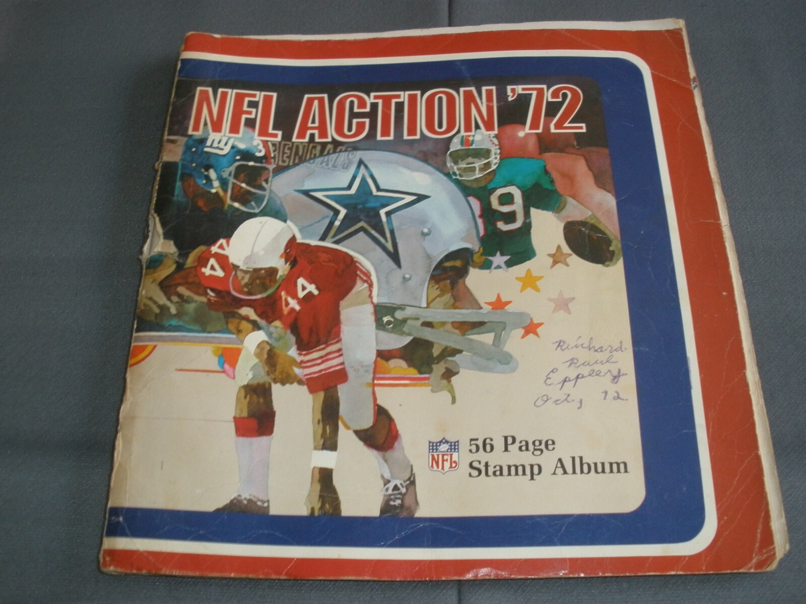 NFL ACTION '72 56 PAGE STAMP ALBUM WITH MANY STAMPS | eBay