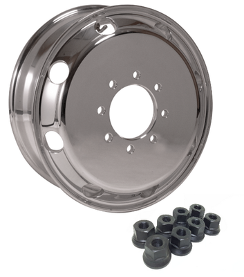 16" Aluminum Dual Trailer Wheel Rim 8 lug for 10k 12k axle w/ swivel ...
