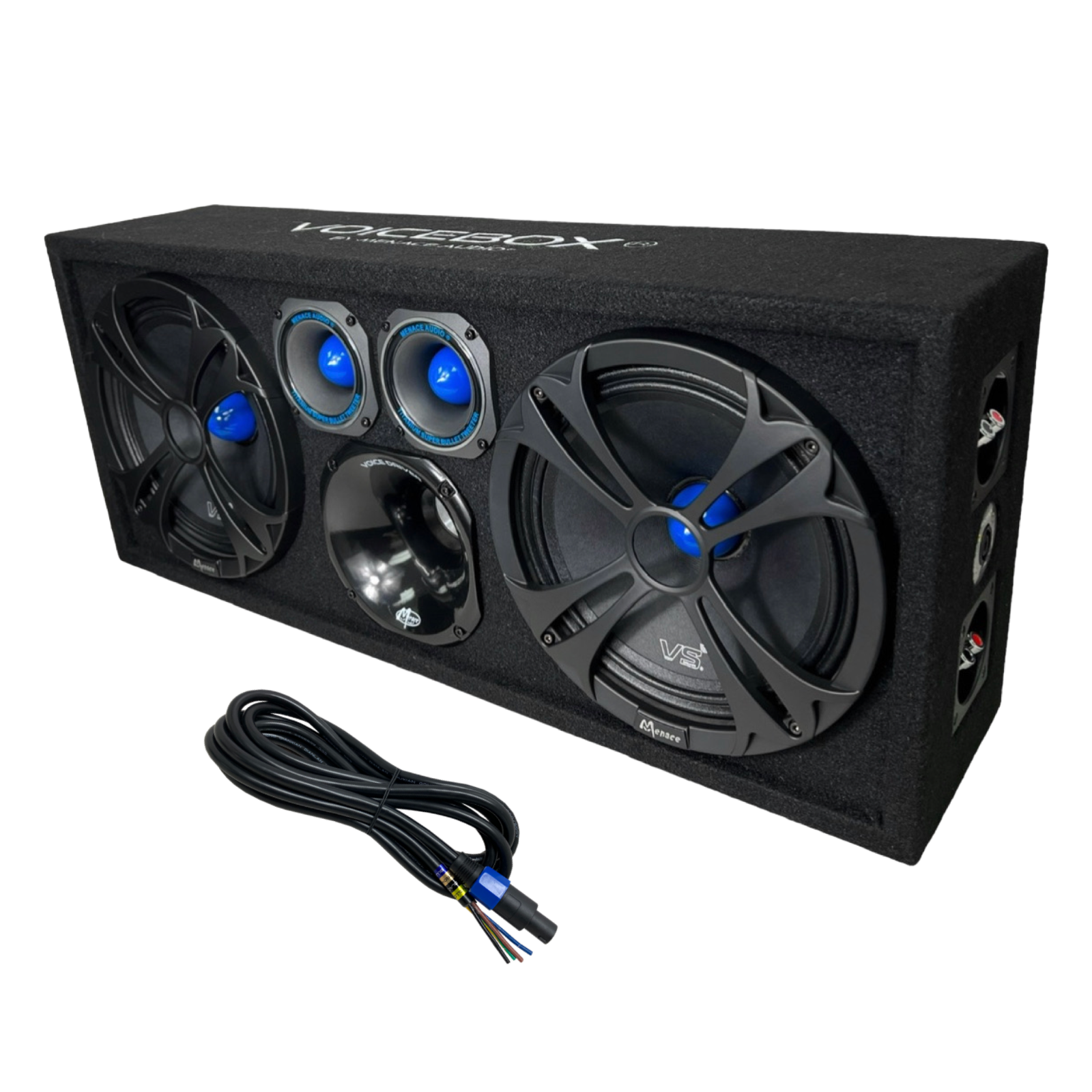 VOICEBOX® by MENACE AUDIO® 10" 3 Way Loaded MIDRANGE Box - BLUE | eBay