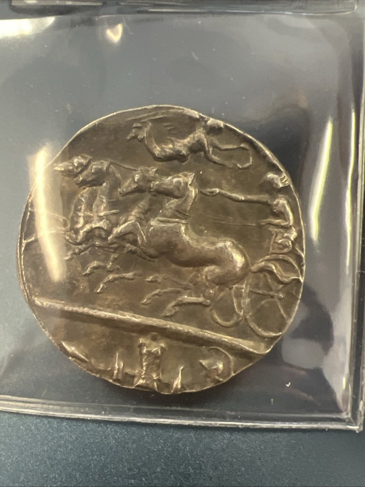 Unique Ancient Roman / Greek Type Coin / Queen & Chariot Image ...