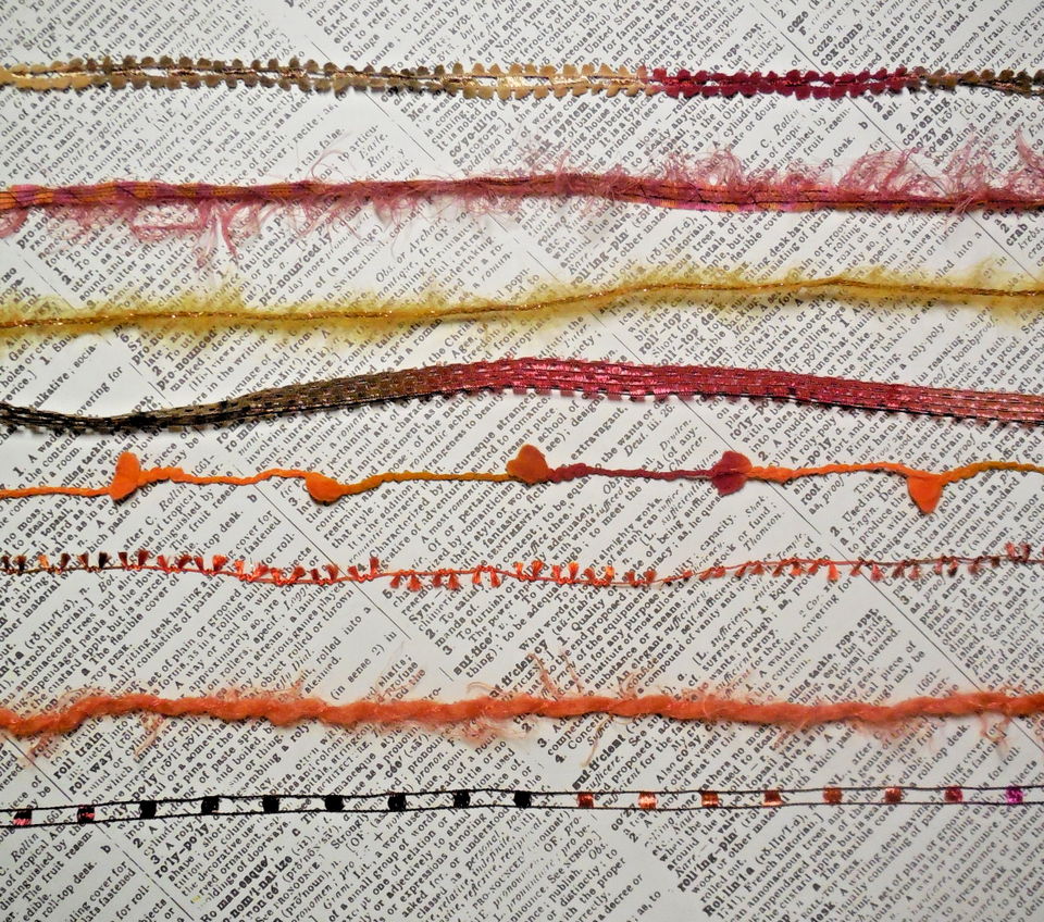 Fiber Art Yarn 24 Yards "Falling Leaves" Crafts Journal Scrapbook Gift ...