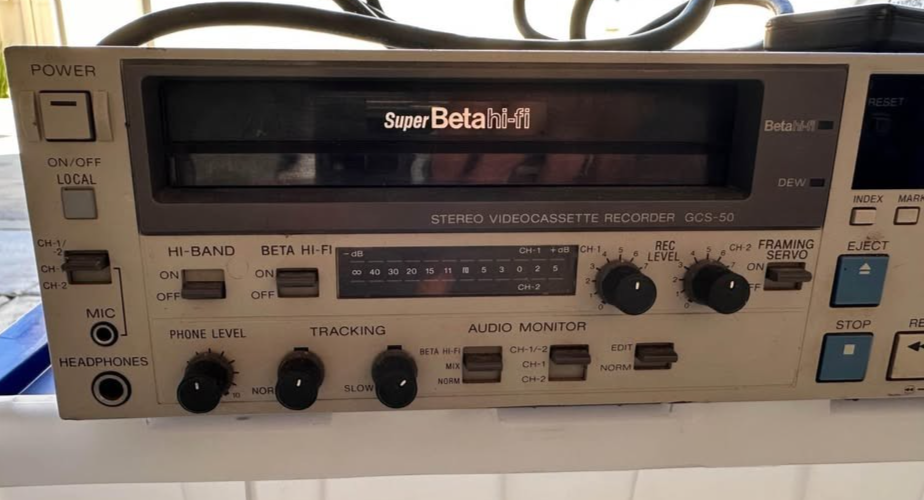Vintage Rare Sony GCS-50 Super Beta hi-fi Betamax Stereo Recorder VCR w ...