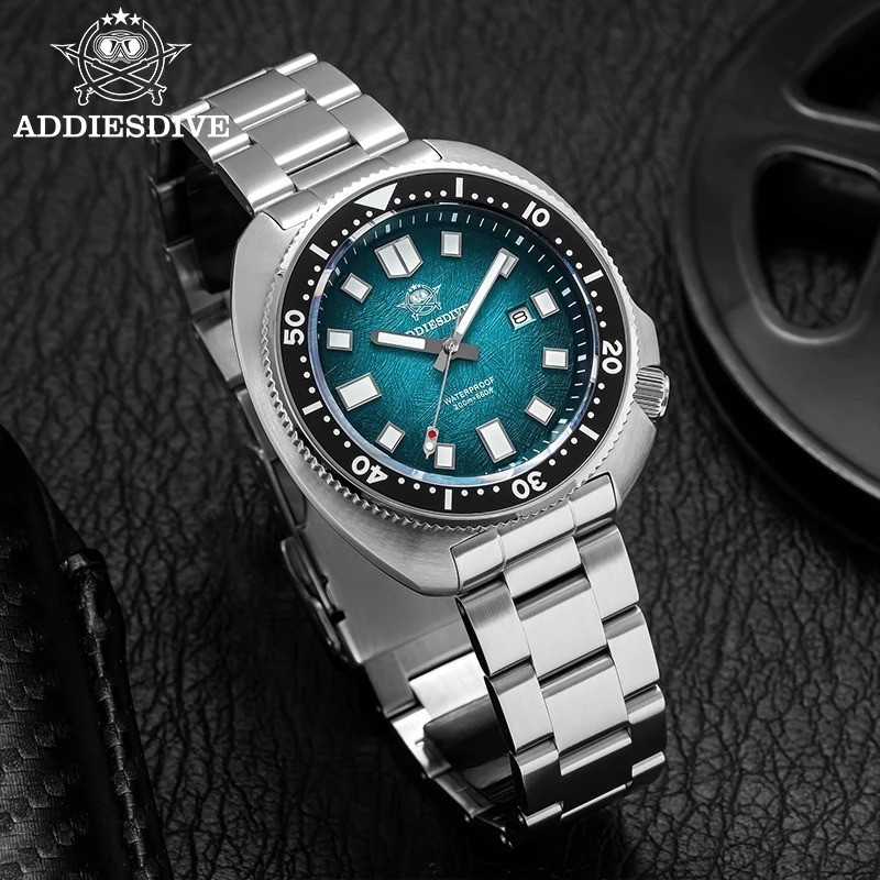 44MM ADDIESDIVE Tuna Quartz Watch Men's 200M Waterproof Stainless ...
