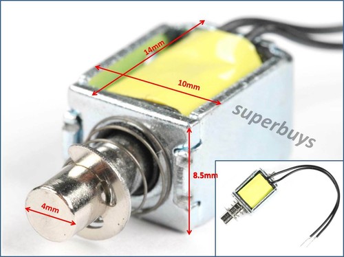Mini Solenoid Valve Pull Push DC 3V - 6V Electromagnet Rod Electronic ...