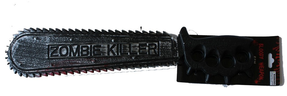 20" Realistic Plastic Creepy Bloody Saw Zombie Killer Costume Haunted ...