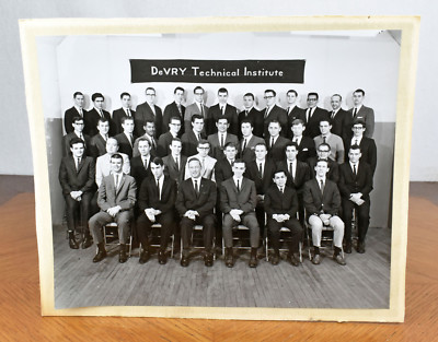 Vintage DeVry Technical Institute Class Photo 1967 8x10" B&W Photograph ...