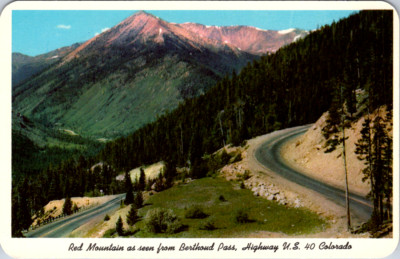 Vintage Postcard Red Mountain Colorado Highway US 40 Summit | eBay