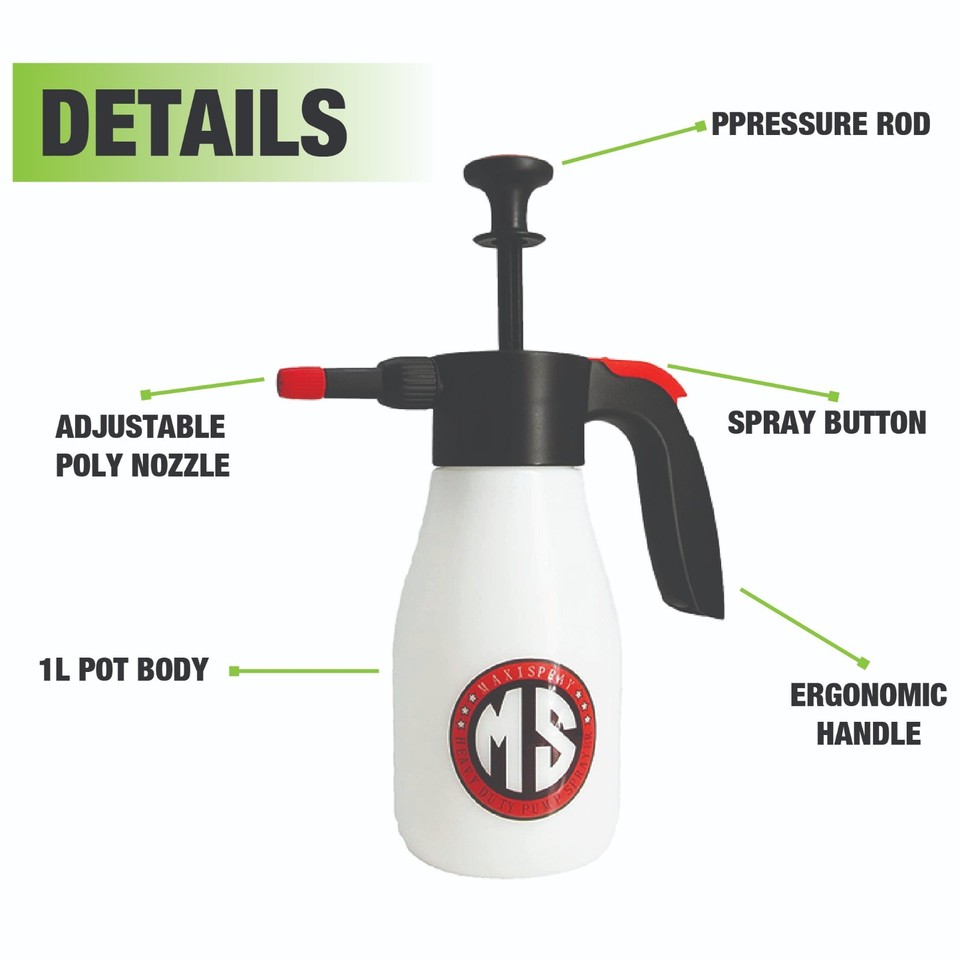 Maxi-Spray Pressure Sprayer Pump Bottle for Gardening, Fertilizing, Etc ...
