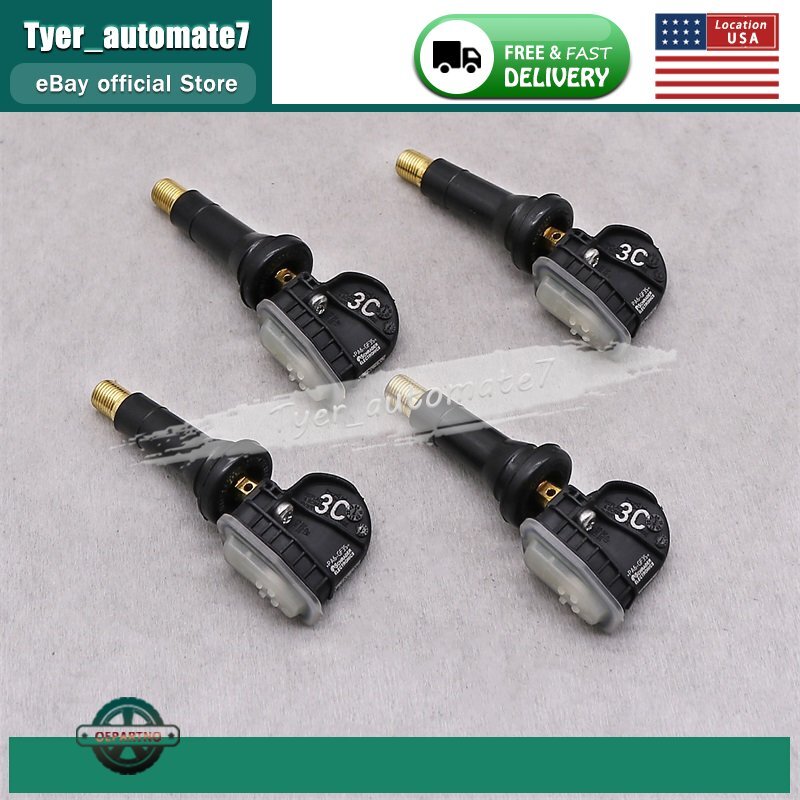 NEW 4PCs Tire Pressure Sensor TPMS for GMC Chevy Buick Cadillac Snap-In ...