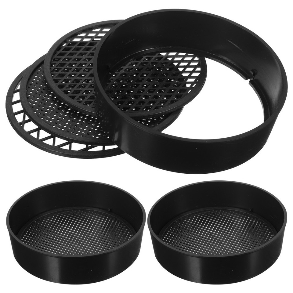 3 Sets Garden Sieve Soil Gardening Sieves Plastic Stainer Strainer ...