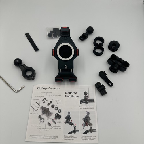 KEWIG Aluminum Alloy Motorcycle Phone Holder Mount Bracket M23-C1 Anti ...