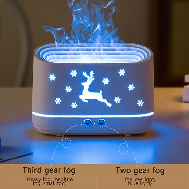 Elk Flame Humidifier Diffuser Mute Household Atmosphere Lamp Home ...