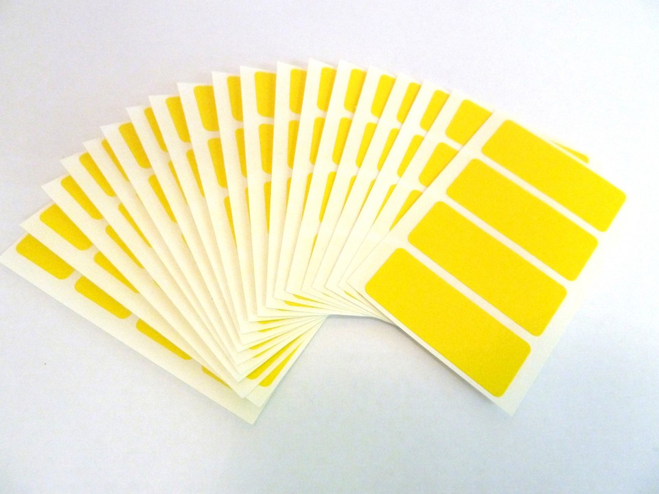 50x20mm Rectangle Stickers Coloured Rectangular Sticky Labels 36 ...