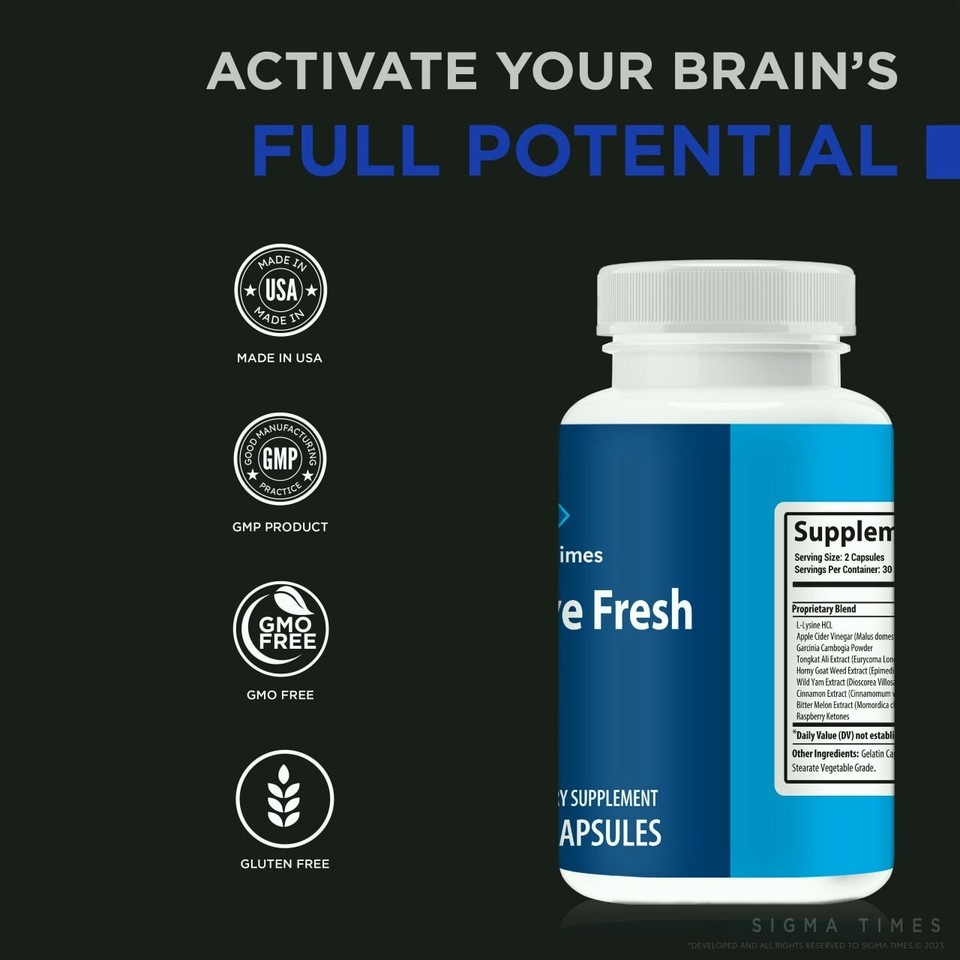 Nerve Fresh Advanced Cognitive Pills for Nerve Health & Function - 5 ...