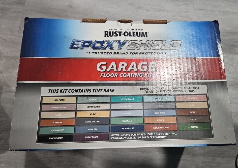Rust-Oleum 1-CAR 317236 Gray Indoor Epoxy Shield Garage Floor Coating ...