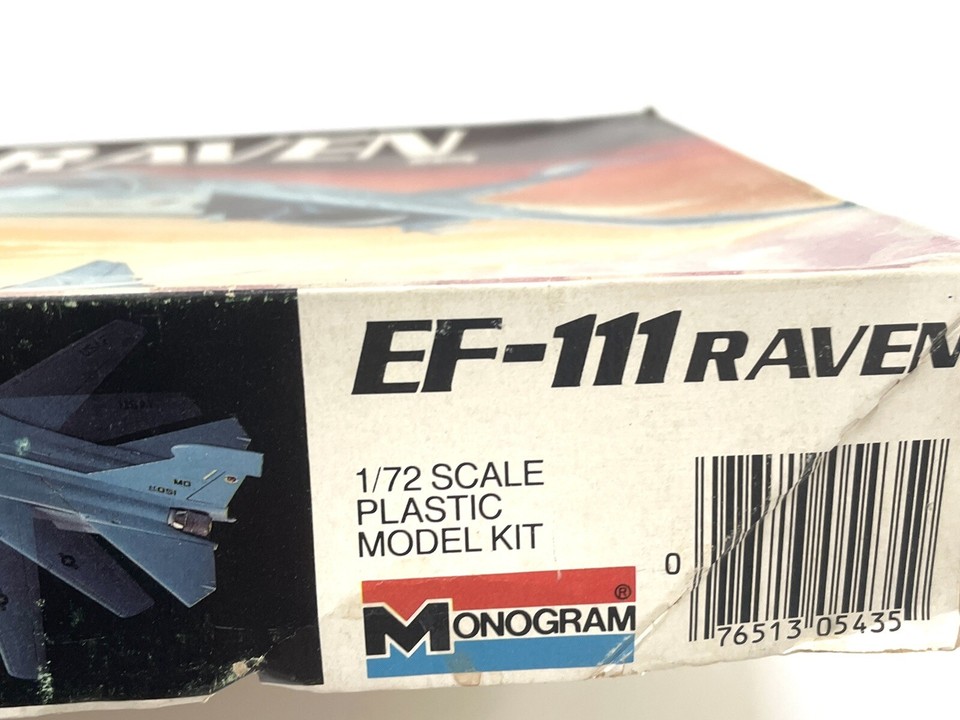 Monogram 1/72 EF-111 Raven Plastic Model Kit 5435 NIOB 1984 In Sealed ...