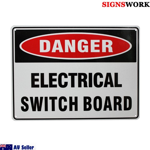 Warning Caution Electrical Switch Board Sign 225x300mm Metal Al ...