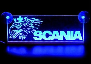 24V Scania Truck Blue LED Neon Plate Interior Cabin Blue Light ...