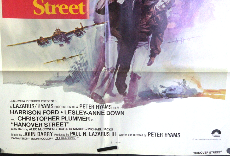 Hanover Street - 1979 Original One Sheet Poster. Harrison Ford, Lesley ...