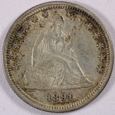 1891 Seated Liberty Quarter - AU/UNC | eBay