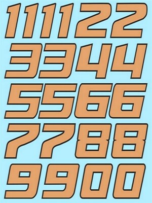 Pay Racing Numbers Gumball Nascar Style Gold 1:18 Decal | eBay Australia