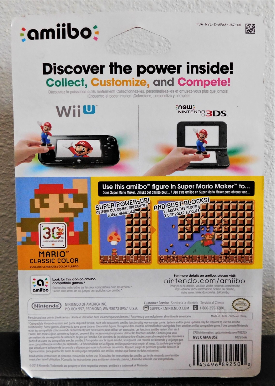 Super Mario Bros 30th Anniversary Classic Color 8-Bit Mario Amiibo *New ...