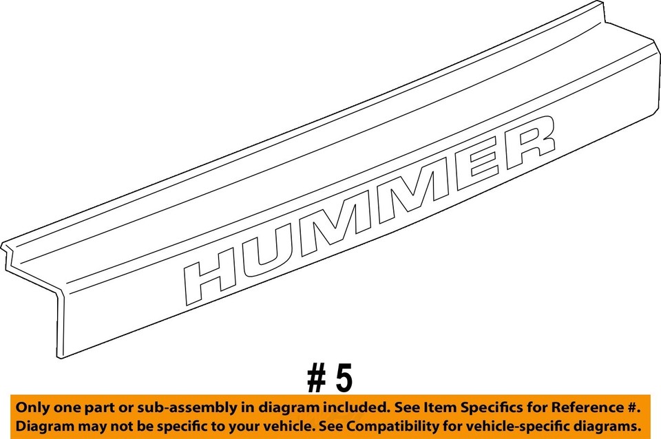 GM OEM 03-05 H2 Rear Bumper Bumper Components-Bumper Cover 12335667 | eBay