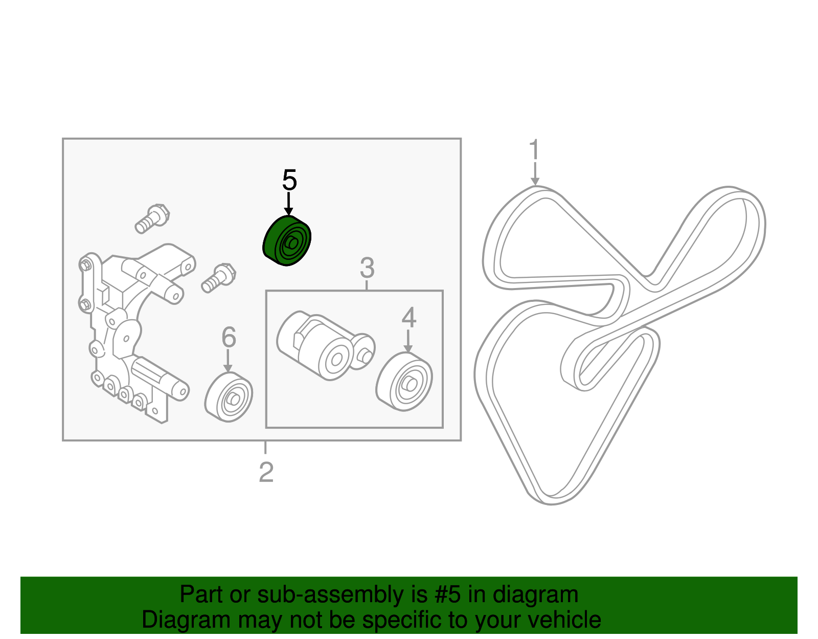 Genuine Drive Belt Idler Pulley OEM for Kia 2528825001 for sale online ...