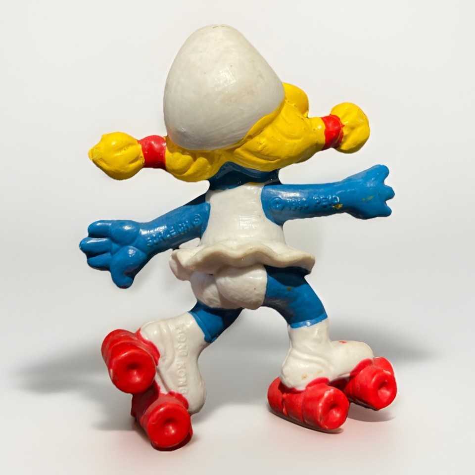Smurfs Roller-Skate Smurfette (20126) Vintage Peyo PVC Figurine [1980 ...