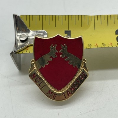U.S. Military 321st Field Artillery Battalion DI DUI Crest Pin NOLI ME ...