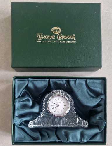 Tyrone Crystal Round Cut Glass Small Clock, full lead Crystal ,Made in ...