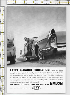 DuPont Nylon tires 1959 magazine print ad | eBay