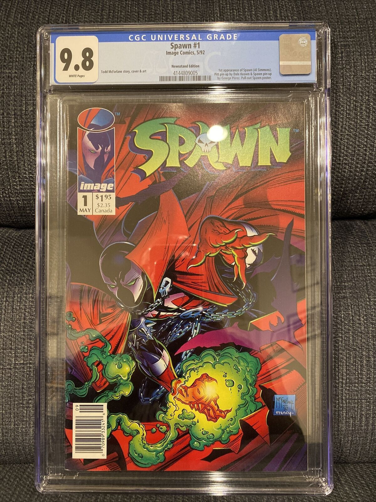 Spawn #1 CGC 9.8 Image 1992 1st Appearance! Newsstand! Key Book! P5 415 ...