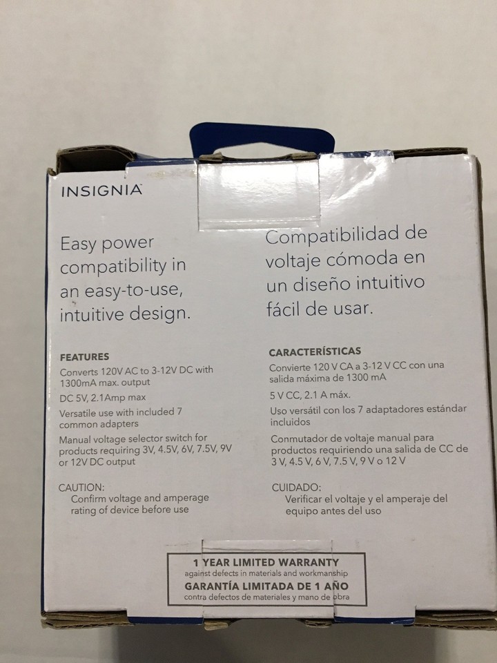 Insignia- AC Adapter - Black | eBay
