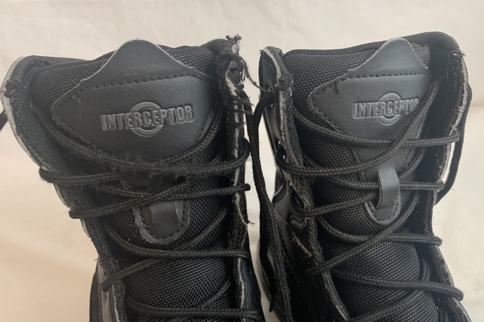 Interceptor Force Boot Black Steel Toe Slip Resistant Leather ASTM ...