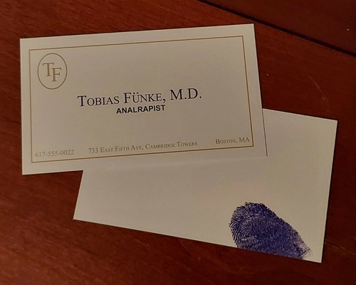 Tobias Funke Business Card - Arrested Development, David Cross- Blue ...