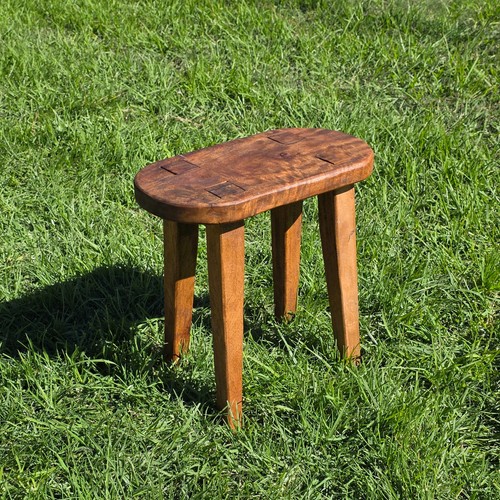 Rustic Solid Wood Stool / Side Table – Handcrafted Farmhouse Accent | eBay