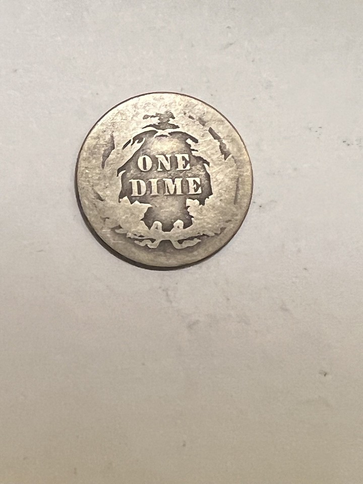 1891 Seated Liberty Silver Dime AG/G Coin 90% silver | eBay
